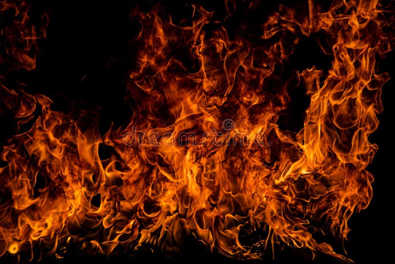 The Fire, Burning Flame. Large Burning Flaming Fire. Stock Image ...