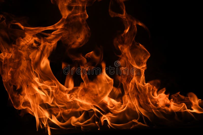 The Fire, Burning Flame. Large Burning Flaming Fire. Stock Image ...