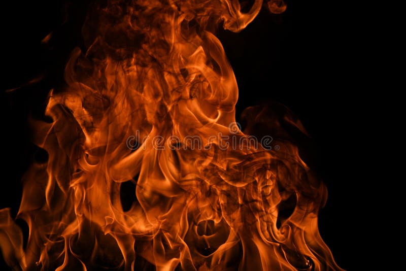 The Fire, Burning Flame. Large Burning Flaming Fire. Stock Photo ...