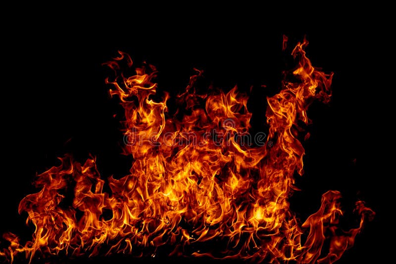 The Fire, Burning Flame. Large Burning Flaming Fire. Stock Image ...