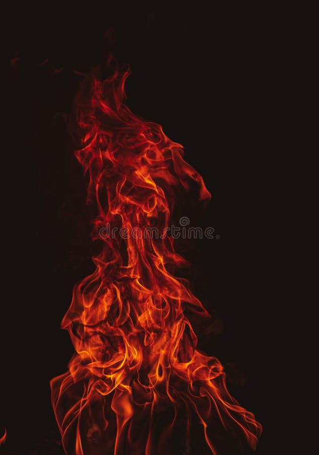 The Fire, Burning Flame. Large Burning Flaming Fire. Stock Image ...