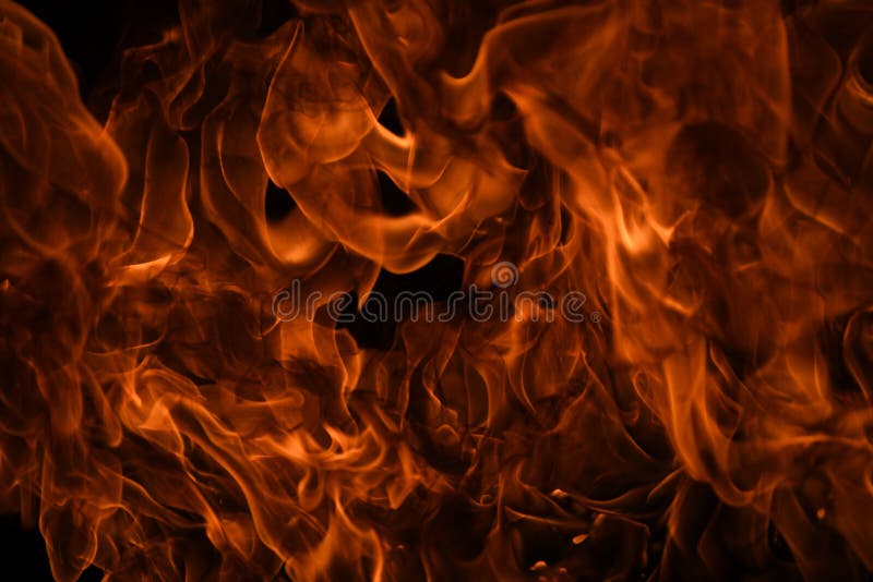 The Fire, Burning Flame. Large Burning Flaming Fire. Stock Image ...