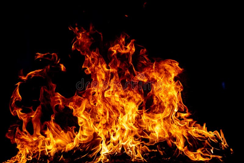 The Fire, Burning Flame. Large Burning Flaming Fire. Stock Image ...