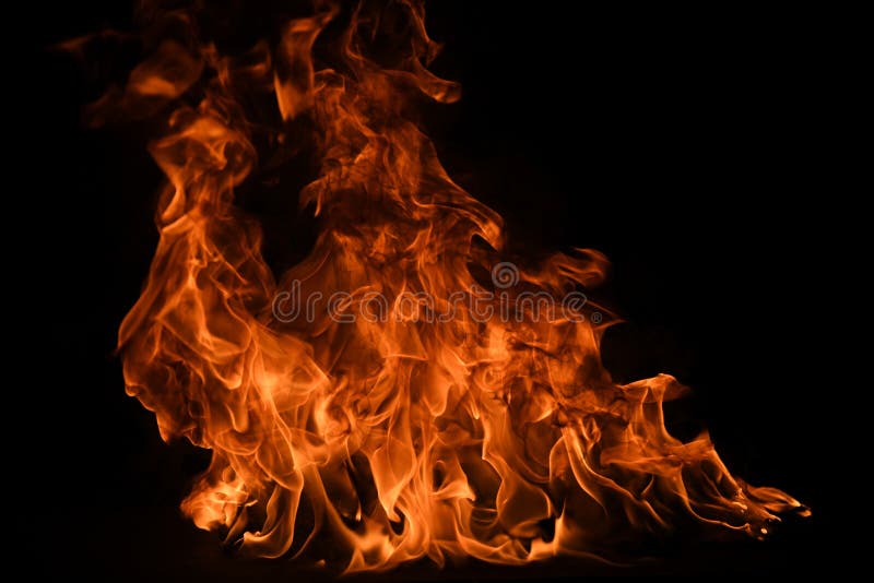 The Fire, Burning Flame. Large Burning Flaming Fire. Stock Image ...