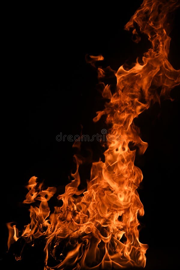 The Fire, Burning Flame. Large Burning Flaming Fire. Stock Photo ...