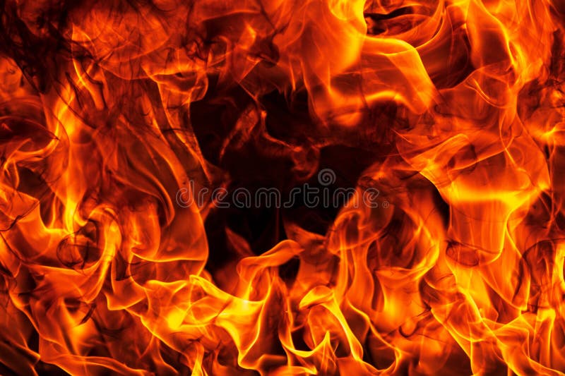 The Fire, Burning Flame. Large Burning Flaming Fire. Stock Image ...