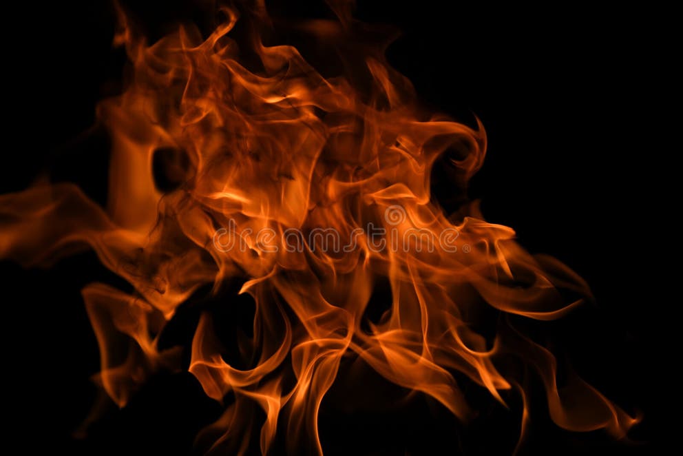 The Fire, Burning Flame. Large Burning Flaming Fire. Stock Image ...