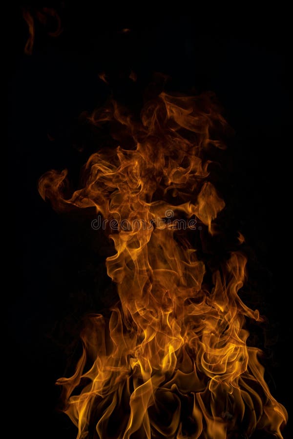 The Fire, Burning Flame. Large Burning Flaming Fire. Stock Photo ...