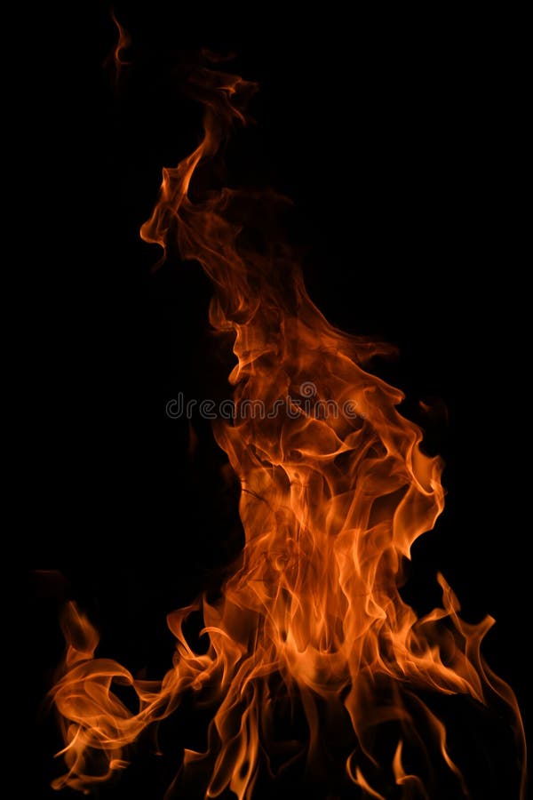 The Fire, Burning Flame. Large Burning Flaming Fire. Stock Photo ...