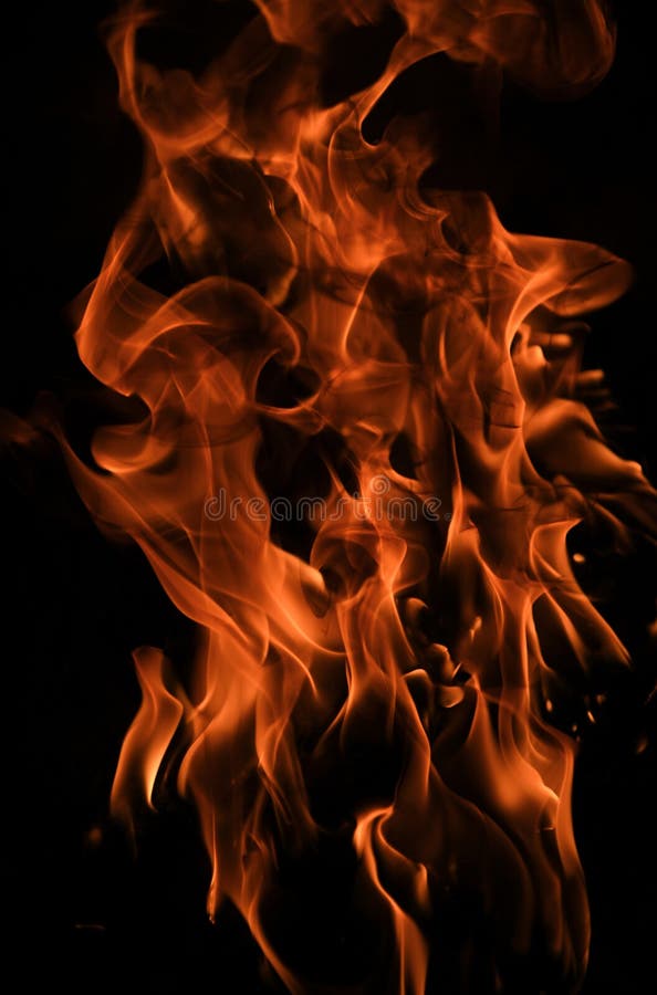 The Fire, Burning Flame. Large Burning Flaming Fire. Stock Image ...