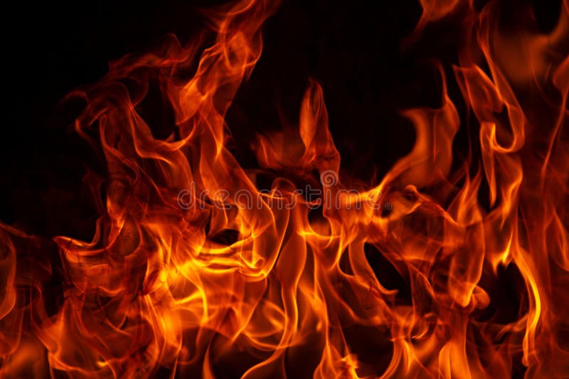 The Fire, Burning Flame. Large Burning Flaming Fire. Stock Image ...