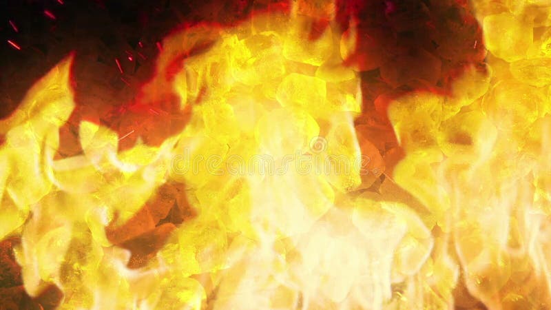 Fantasy Fire Burning Crystals Stock Footage - Video of forge, magic ...