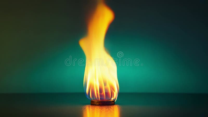 Fire Burning on Green Screen Background for Vfx Compositing Stock ...
