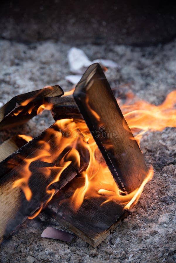 Fire burning in a grill stock photo. Image of beautiful - 150820600