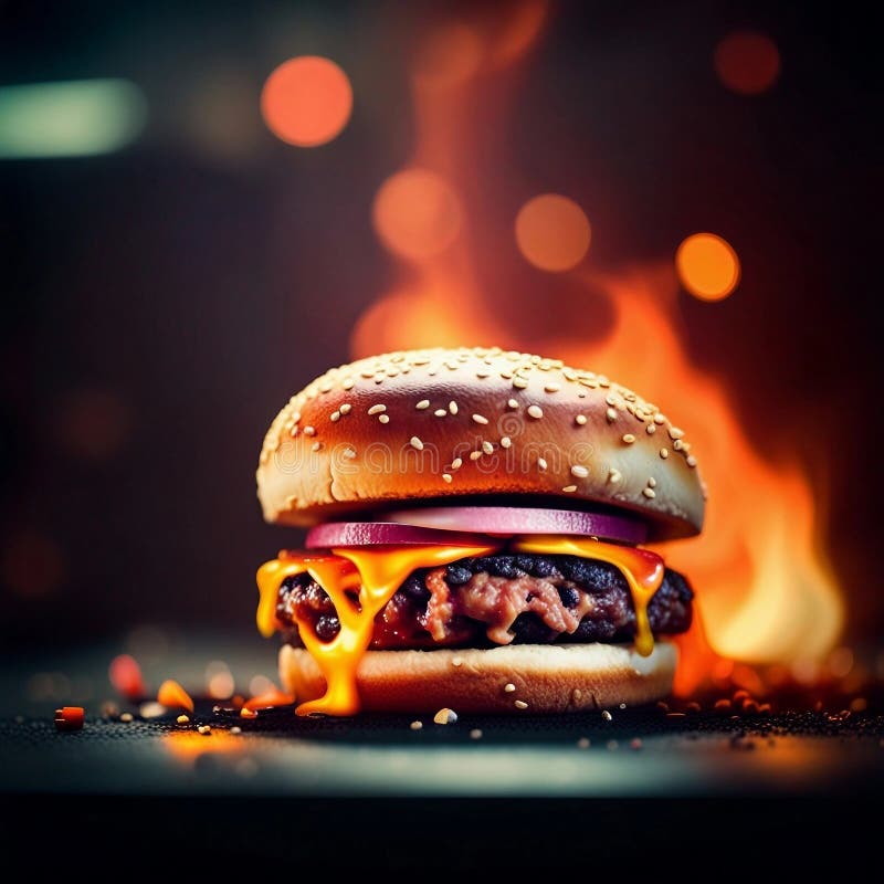 Delicious Hot Burger Spicy Stock Illustrations – 502 Delicious Hot ...