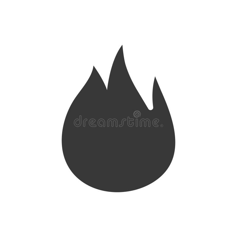 Fire burning icon stock vector. Illustration of symbol - 154334929