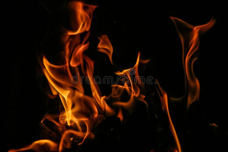 Fire Burning Inside a Brick Stove Stock Image - Image of heating, flame ...