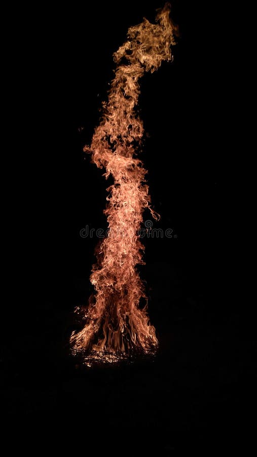 Fire Burning with Long Flames Stock Photo - Image of flame, font: 240714886