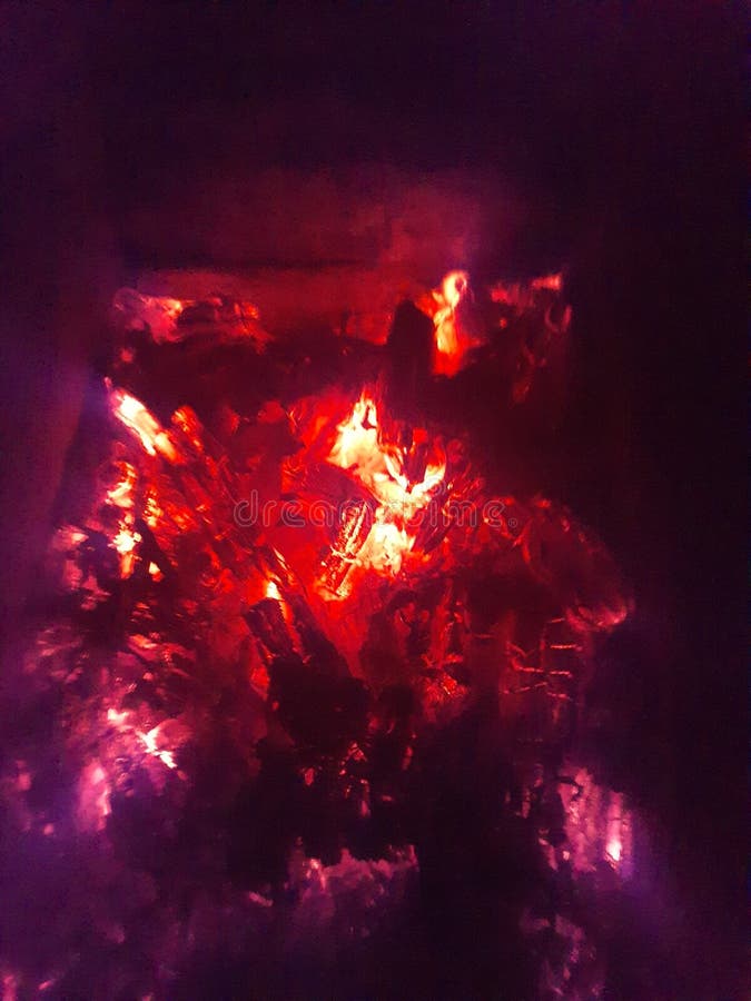 Fire Burning Low Light Red N Pink Stock Image - Image of light, burning ...