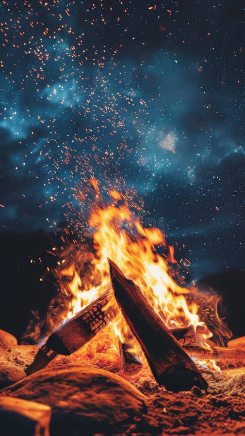 Fire Burning in the Middle of a Field Stock Photo - Image of danger ...