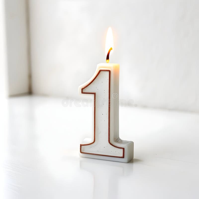 Fire Burning Number 1 Isolated on White Background Stock Illustration ...