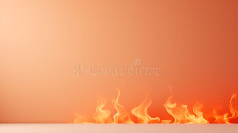 A Fire Burning in a Room with a White Floor Stock Image - Image of ...