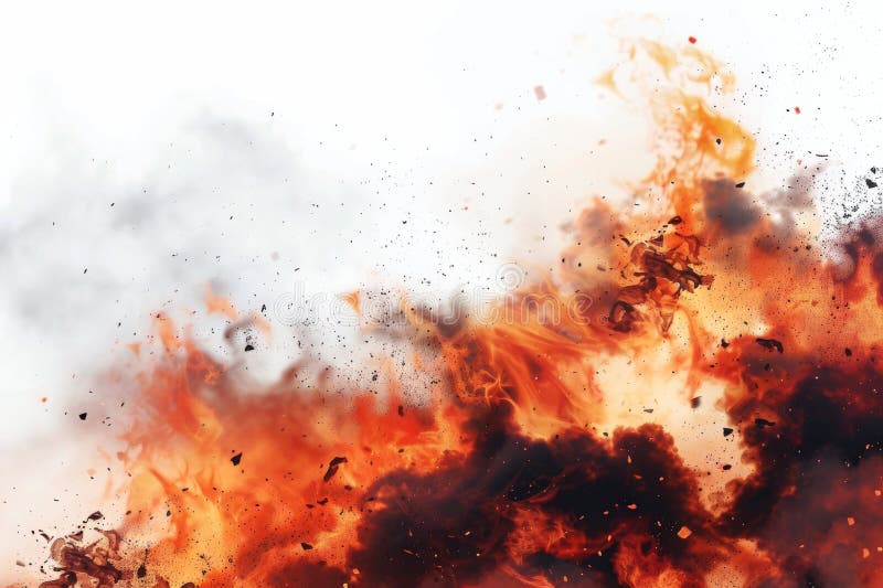 A Fire is Burning and the Smoke is Rising Stock Illustration ...