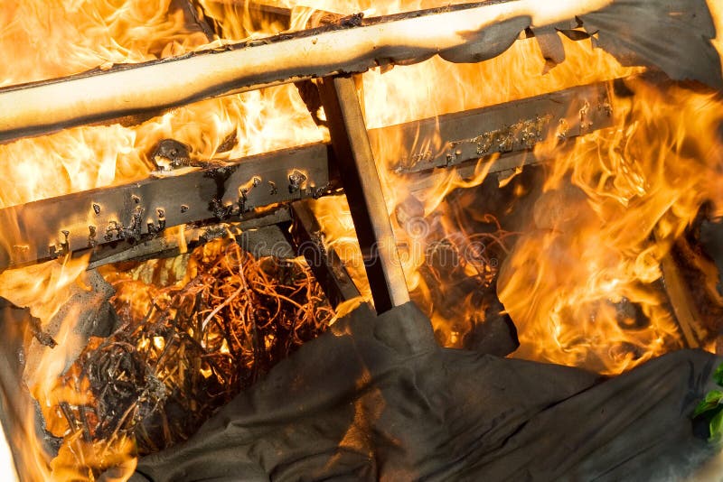 Burning computer case stock photo. Image of business, computer - 9344738