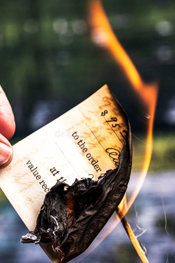 Fire Burns Paperwork stock photo. Image of cover, damage - 243660742