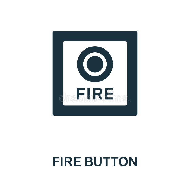 Fire Button Icon. Creative Element Design from Fire Safety Icons ...