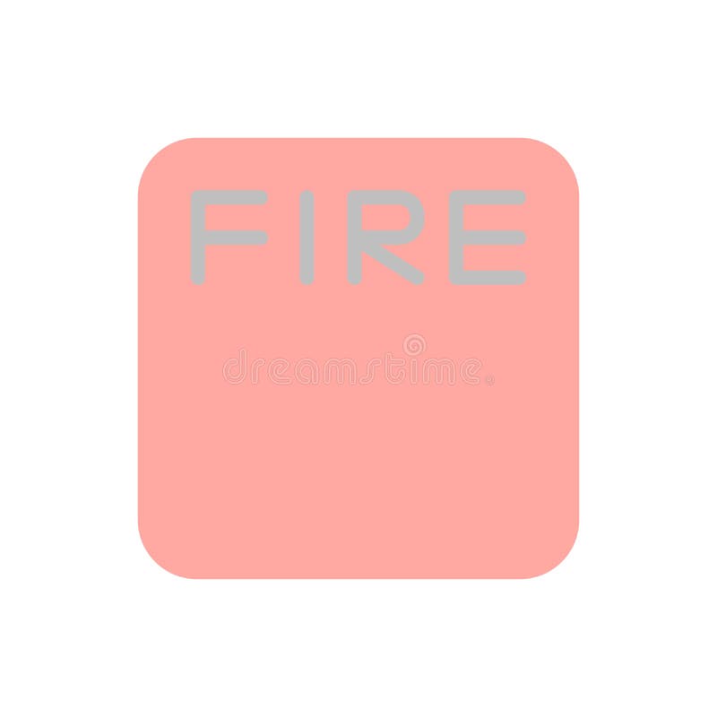 Fire, Button Icon. Simple Line, Outline Vector Elements of Firefighters ...