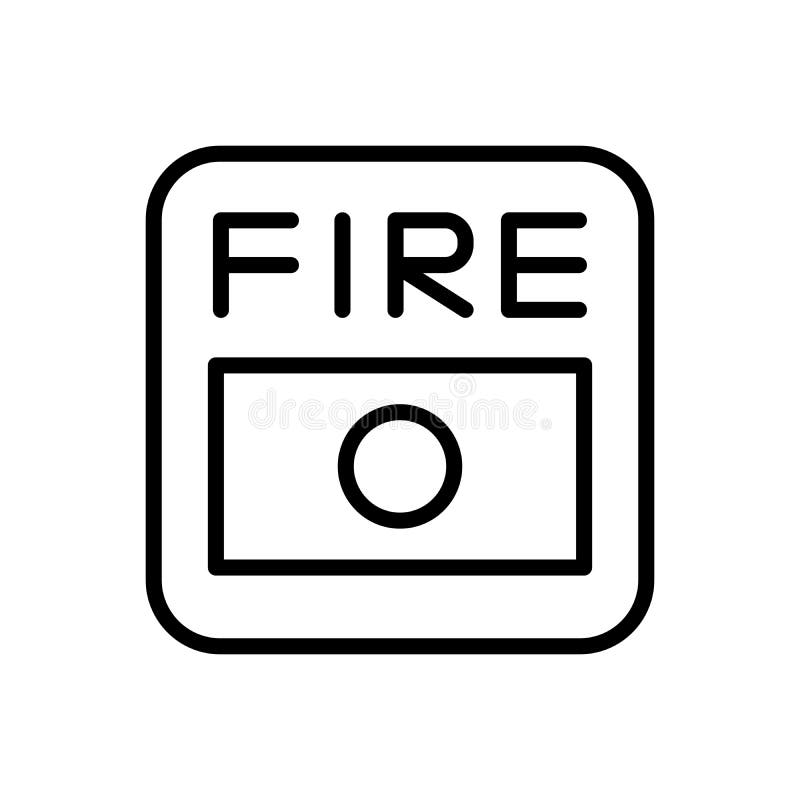 Fire, Button Icon. Simple Line, Outline Vector Elements of Firefighters ...