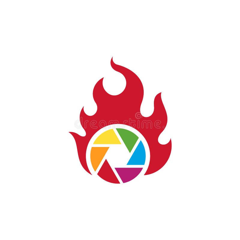 Fire Camera Logo Design Vector Template, Camera Photography Logo ...
