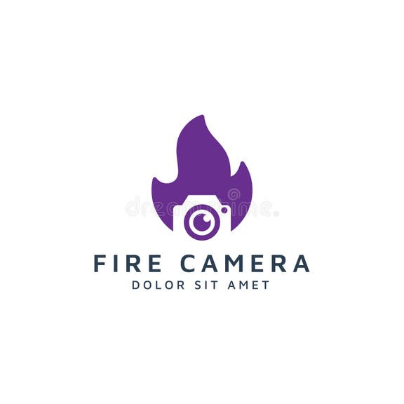 Fire and Camera Negative Space Logo Design Stock Vector - Illustration ...