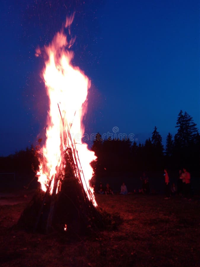 Fire camp stock photo. Image of huge, wood, burn, flames - 96890652