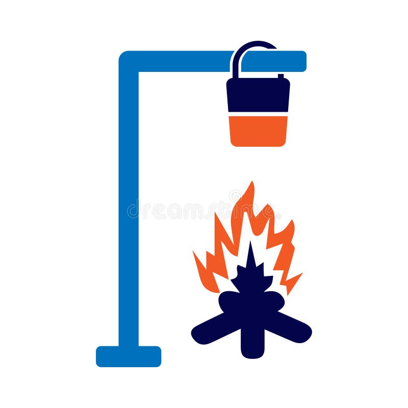 Fire, Camping, Fire Place, Fire Camping Icon Stock Vector ...