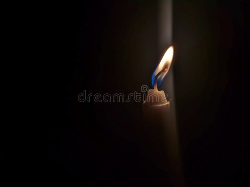 Fire Candel with Light Flare Stock Photo - Image of white, flame: 258389604