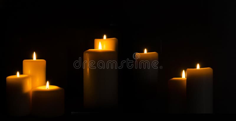 Only No-fire Candle in Candlestick Stock Photo - Image of holiday ...