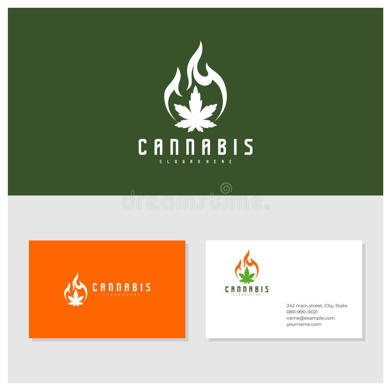 Fire Cannabis Logo Vector Template, Creative Cannabis Logo Design ...