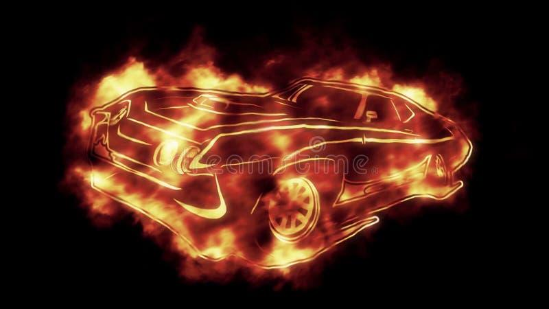 Fire Car Logo Looping Animation Graphic Element Stock Video - Video of ...