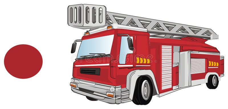 Fire car and sign stock illustration. Illustration of safety - 171950966