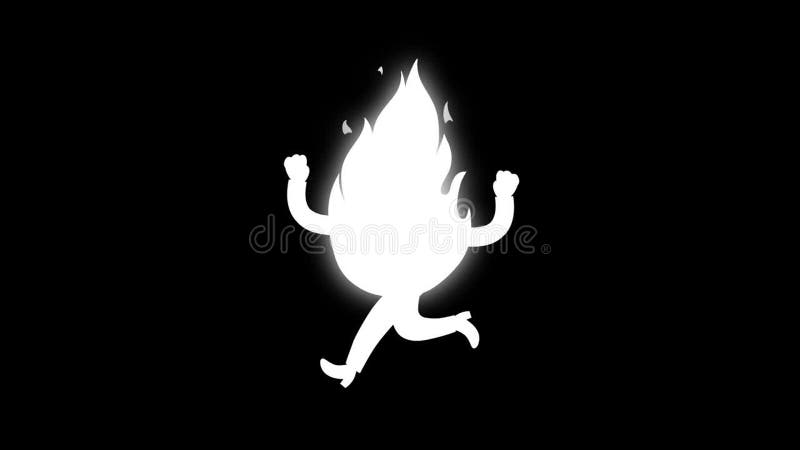 Fire Cartoon Character Loop Animation. Stock Video - Video of burn ...