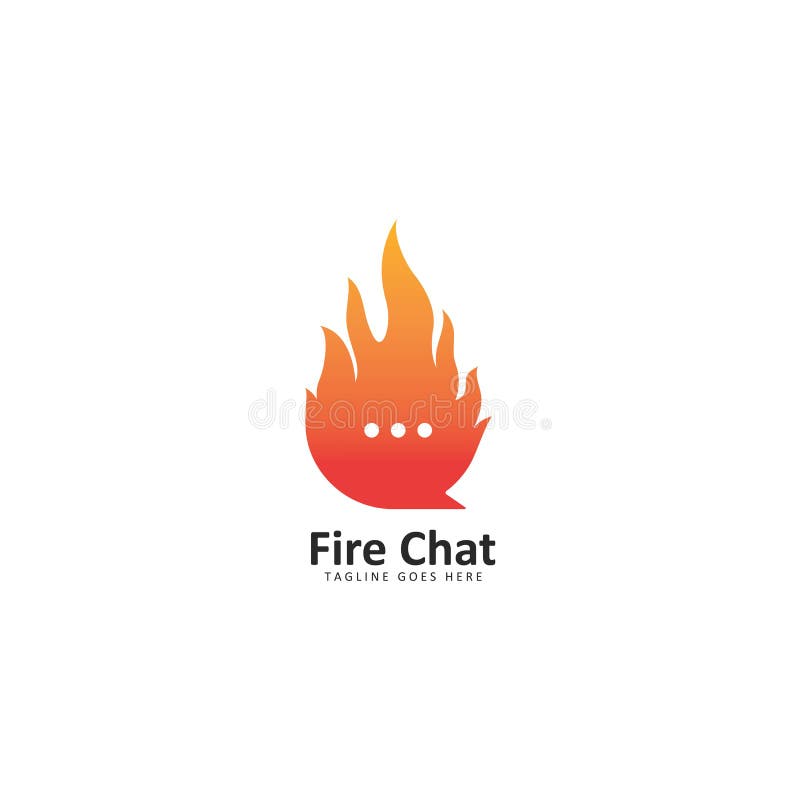 Fire Chat Social Media Vector Icon Logo Illustration Stock Vector ...