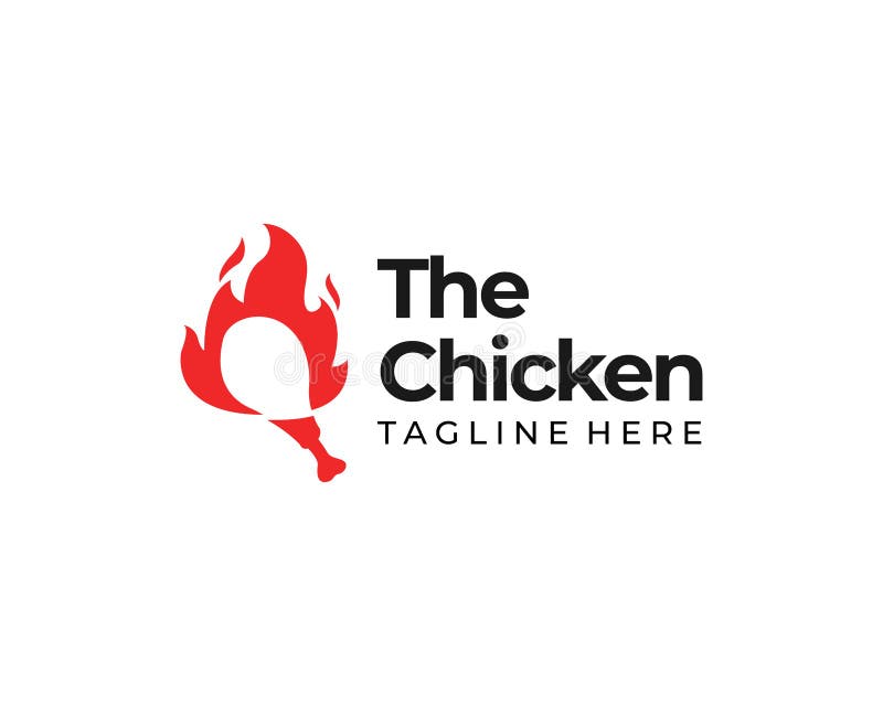 Fire Chicken Logo Designs Concept, Chicken Logo Designs Template Stock ...