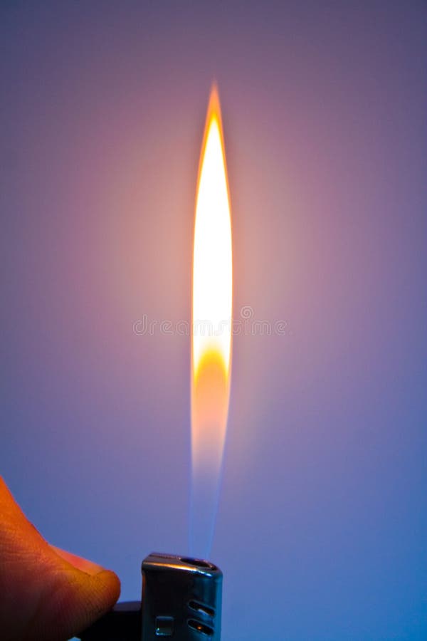 Fire from a Cigarette-lighter Stock Image - Image of gasoline, clean ...