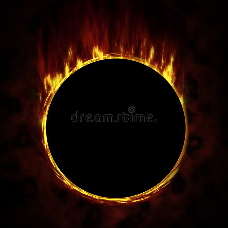Fire on Circle stock vector. Illustration of bright, design - 34015212
