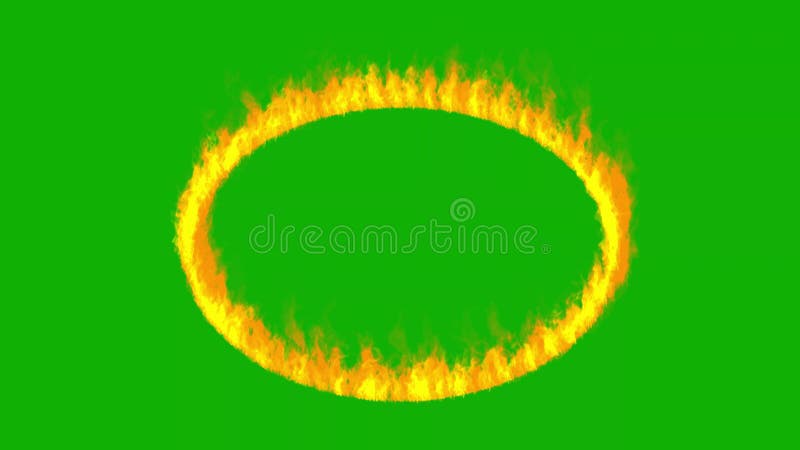 Fire Circle Motion Graphics with Green Screen Background Stock Video ...