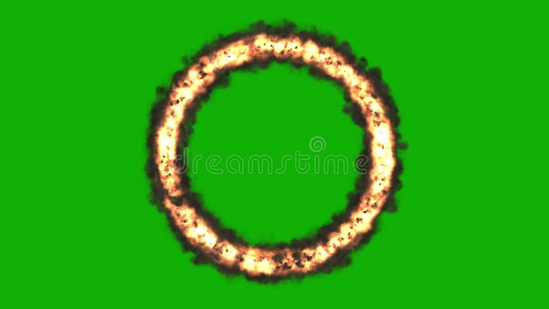 Circular Fire Stream Motion Graphics with Plain Black Background Stock ...