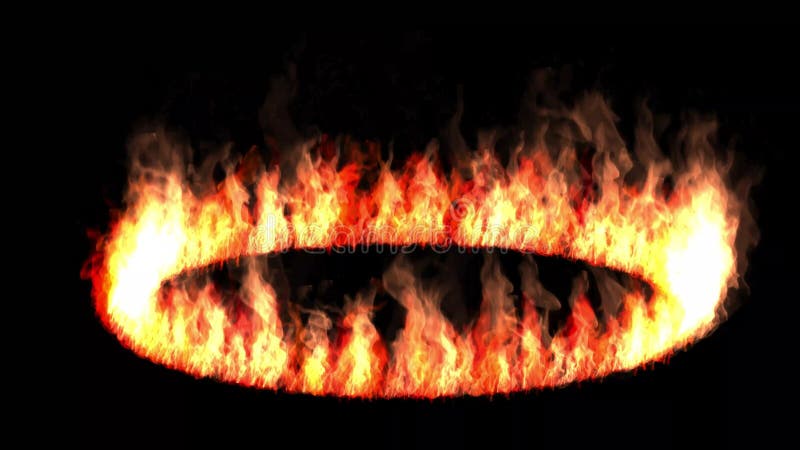 Fire Circle Motion Graphics with Plain Black Background Stock Footage ...