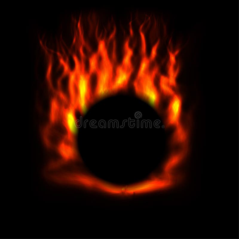 Fire Circle stock vector. Illustration of blazing, ignite - 65296172